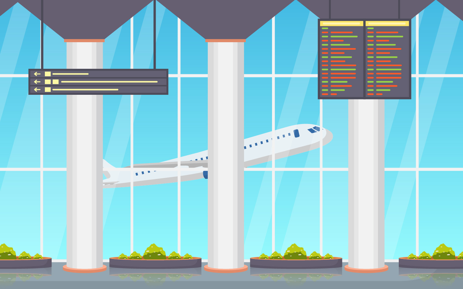 Arrival Departure Gate - Illustration - TemplateMonster