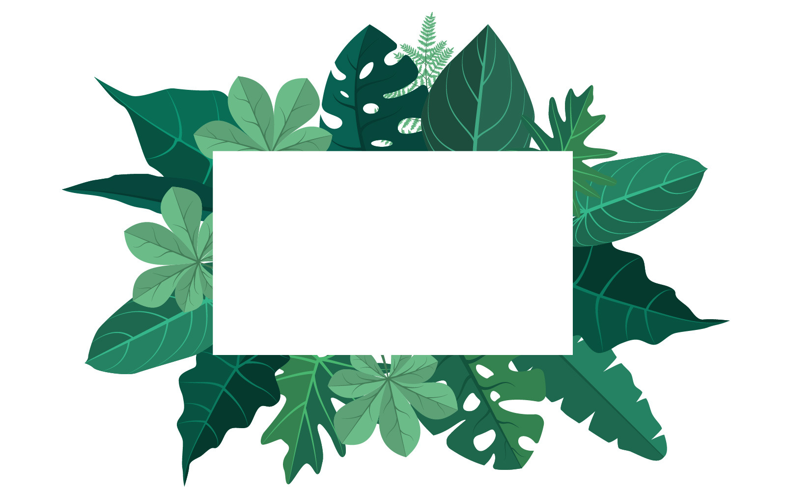 Rectangle Green Border - Illustration - TemplateMonster