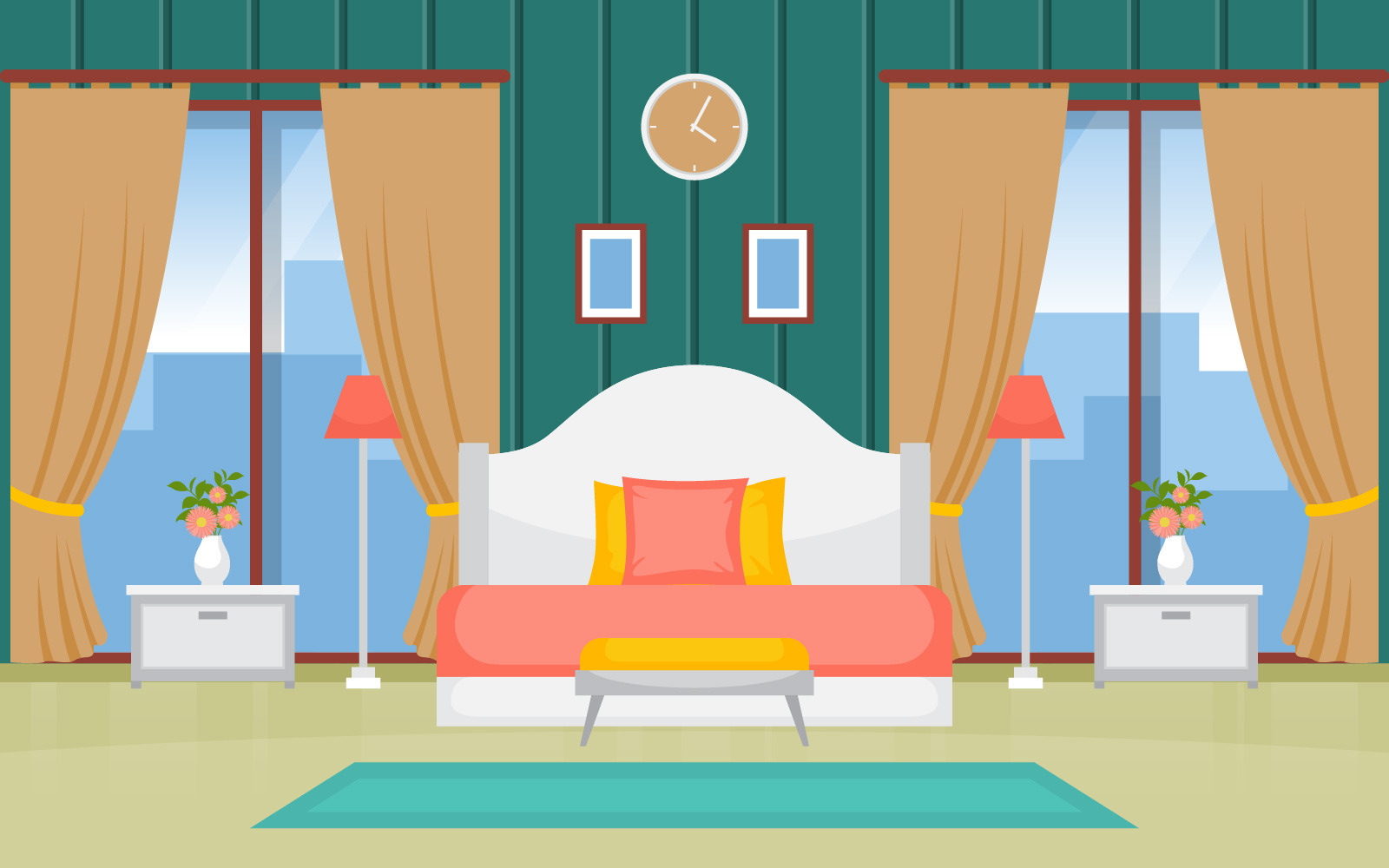 Sleeping Room Design - Illustration #146209 - TemplateMonster