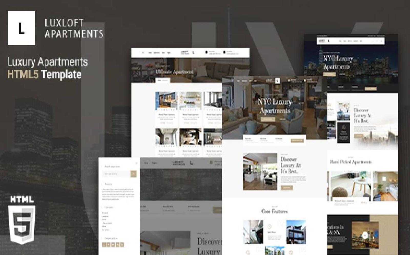 Luxloft - Modern Apartment HTML 5 Website Template