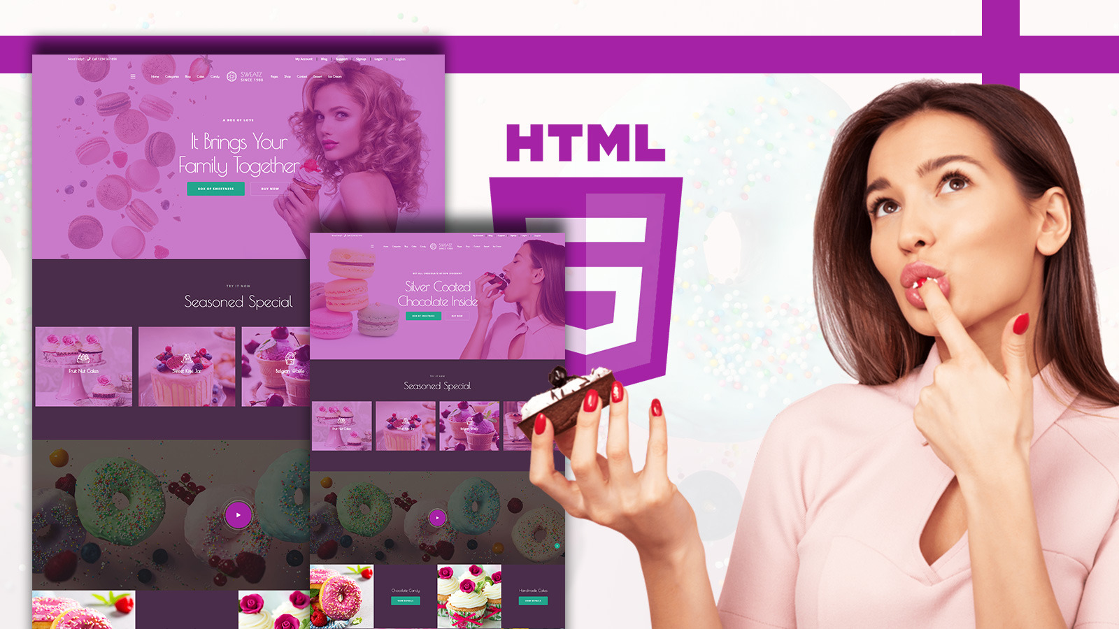 Sweatz - Sweets Shop Website Template - TemplateMonster