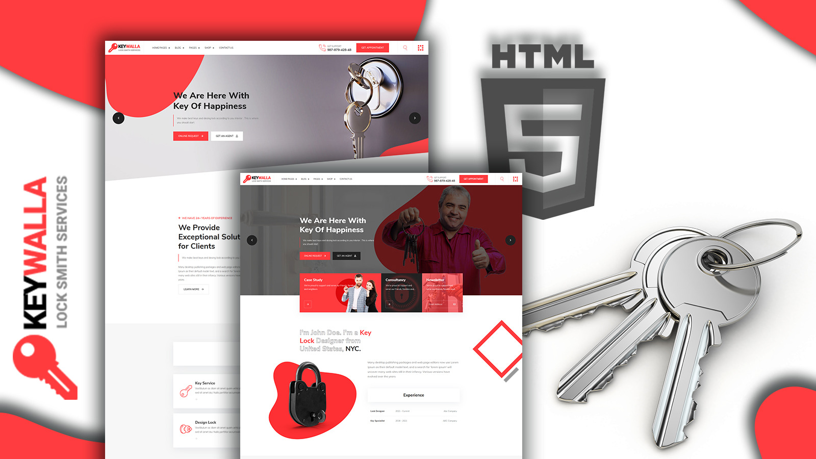 Keywalla- Key Service Website Template - TemplateMonster