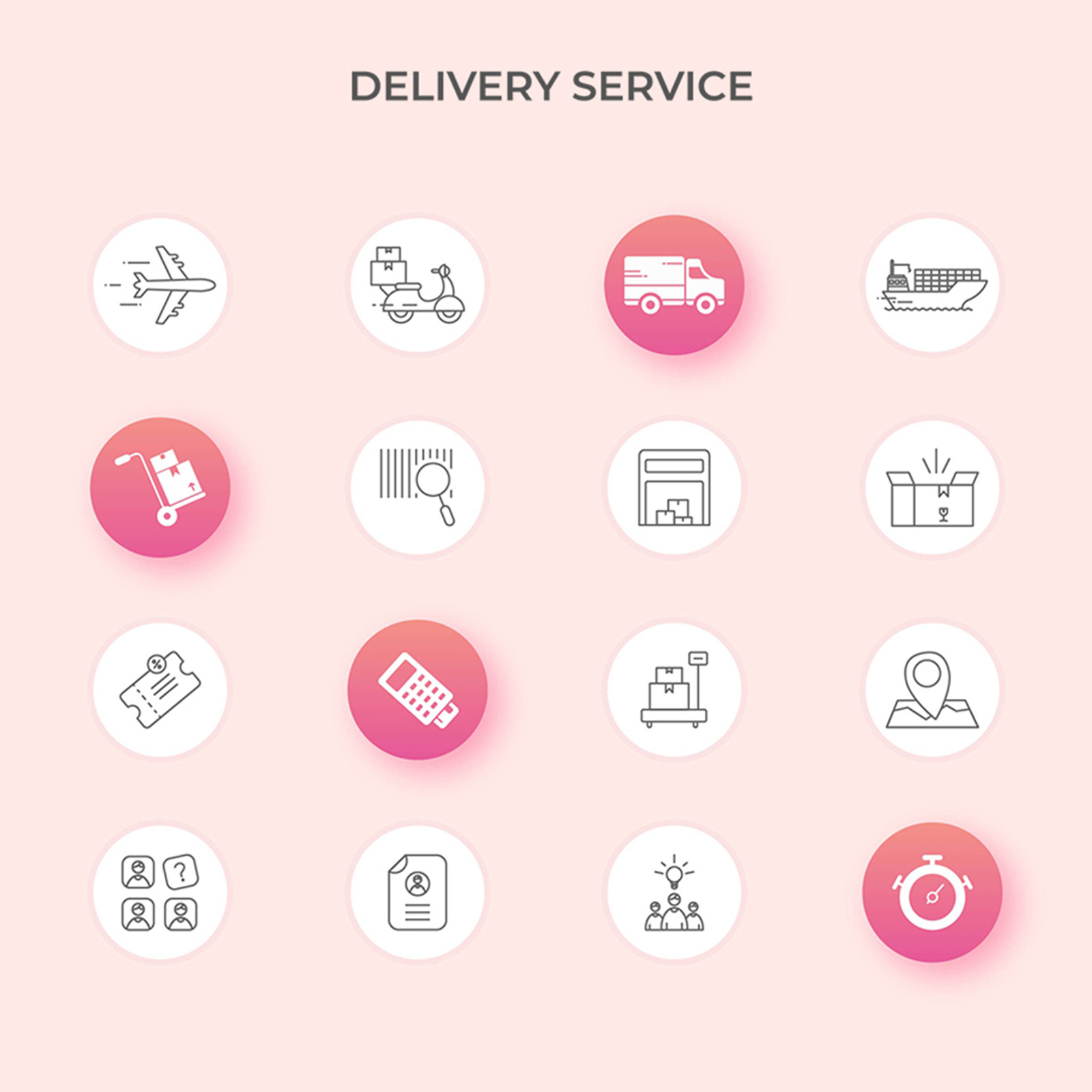 Delivery Service Free Iconset Template - TemplateMonster