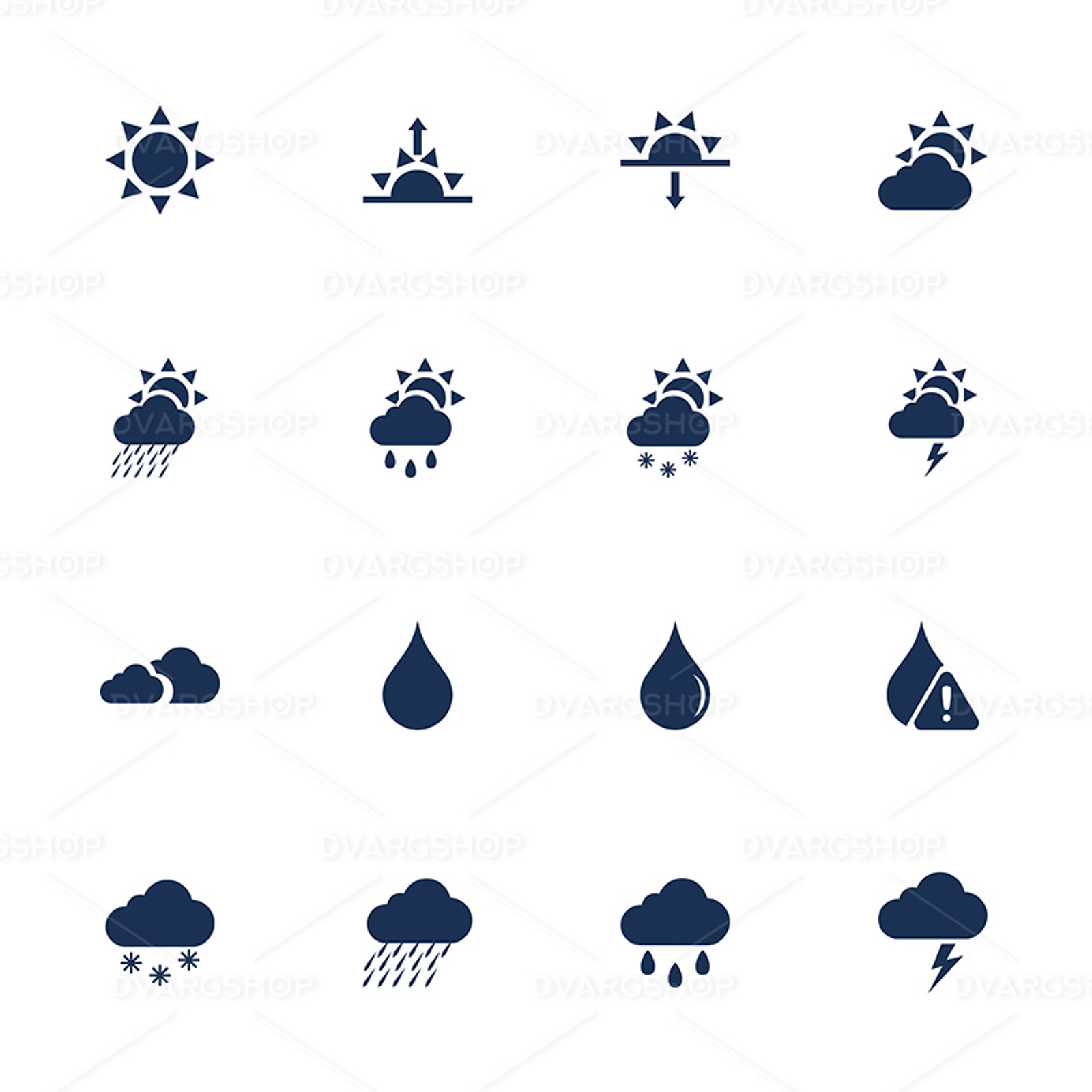 Weather Icons - Vector Image #117479 - TemplateMonster
