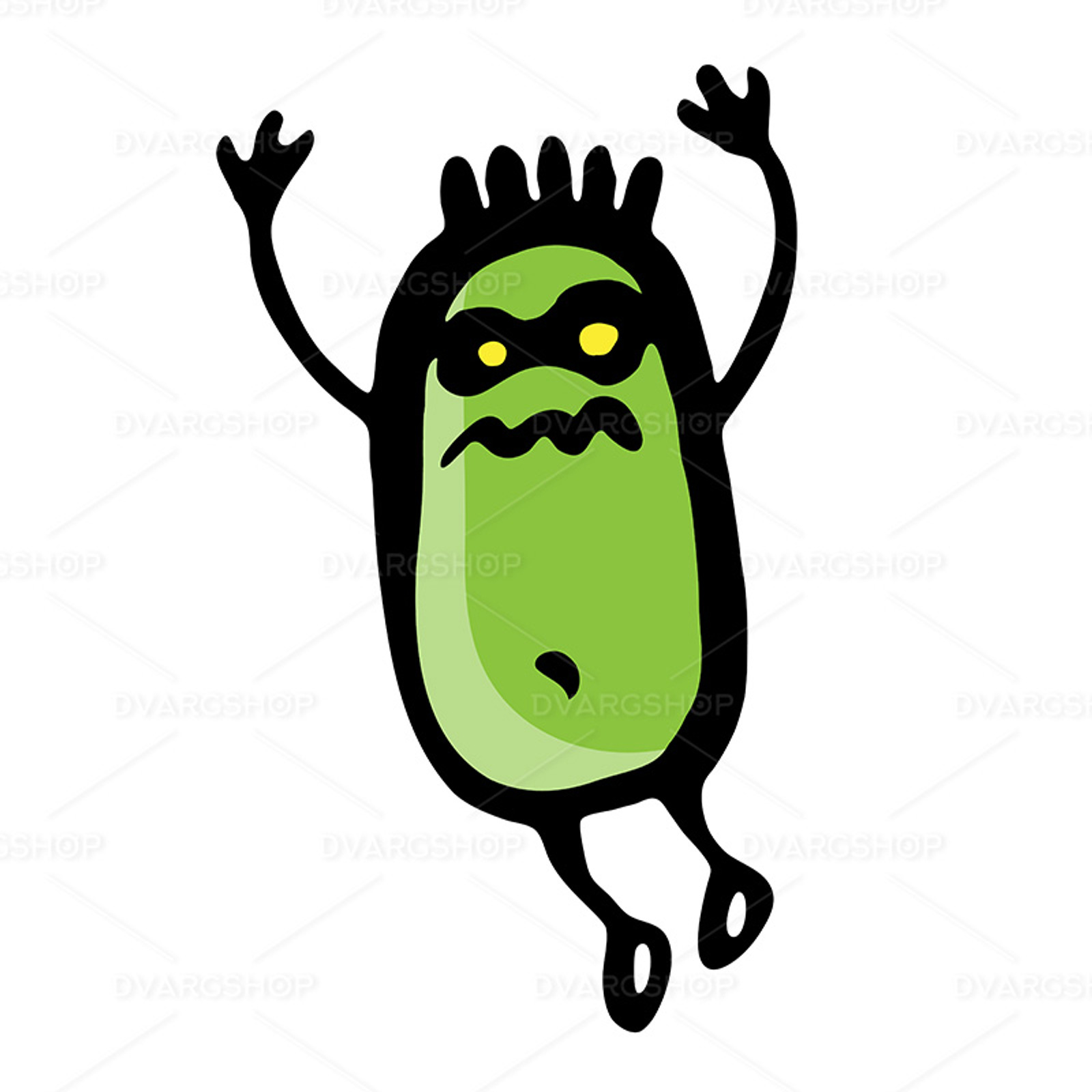 Cartoon Green Horror Story - Vector Image - TemplateMonster