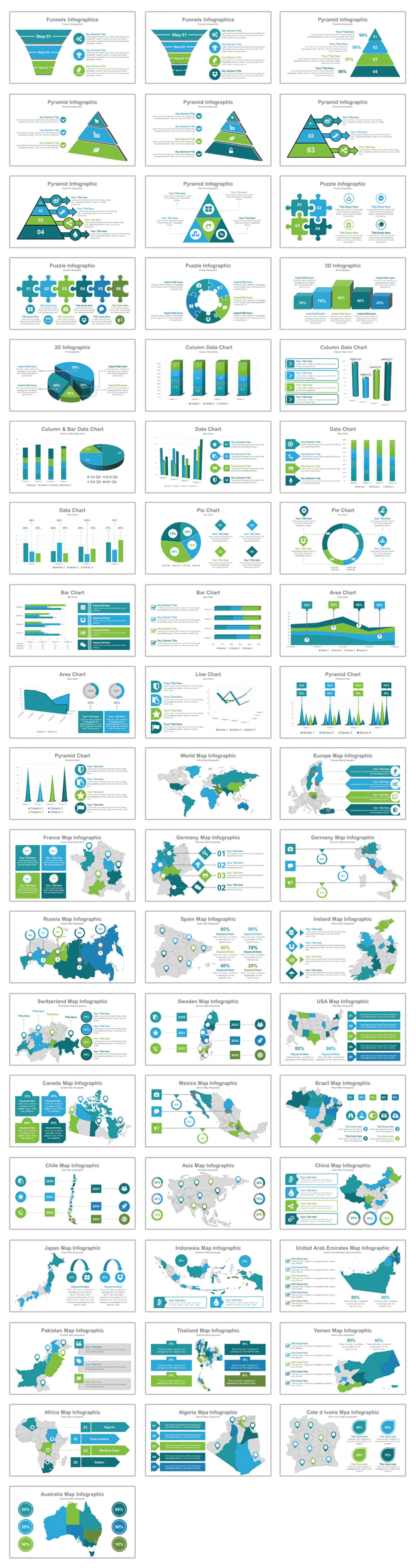 Inbound Marketing - Bundle 6 in 1 Presentation PowerPoint template
