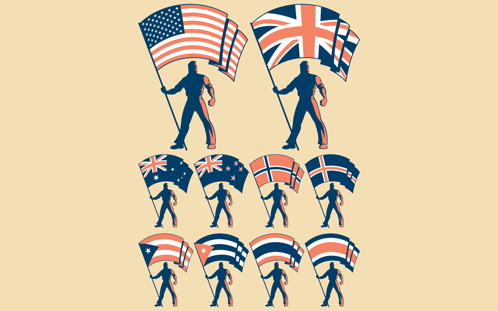 Flag Bearer 2 - Illustration #143615 - TemplateMonster