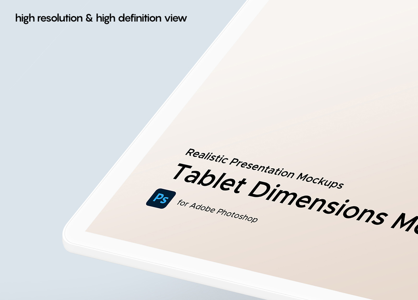 Tablet Dimensions product mockup #122859 - TemplateMonster