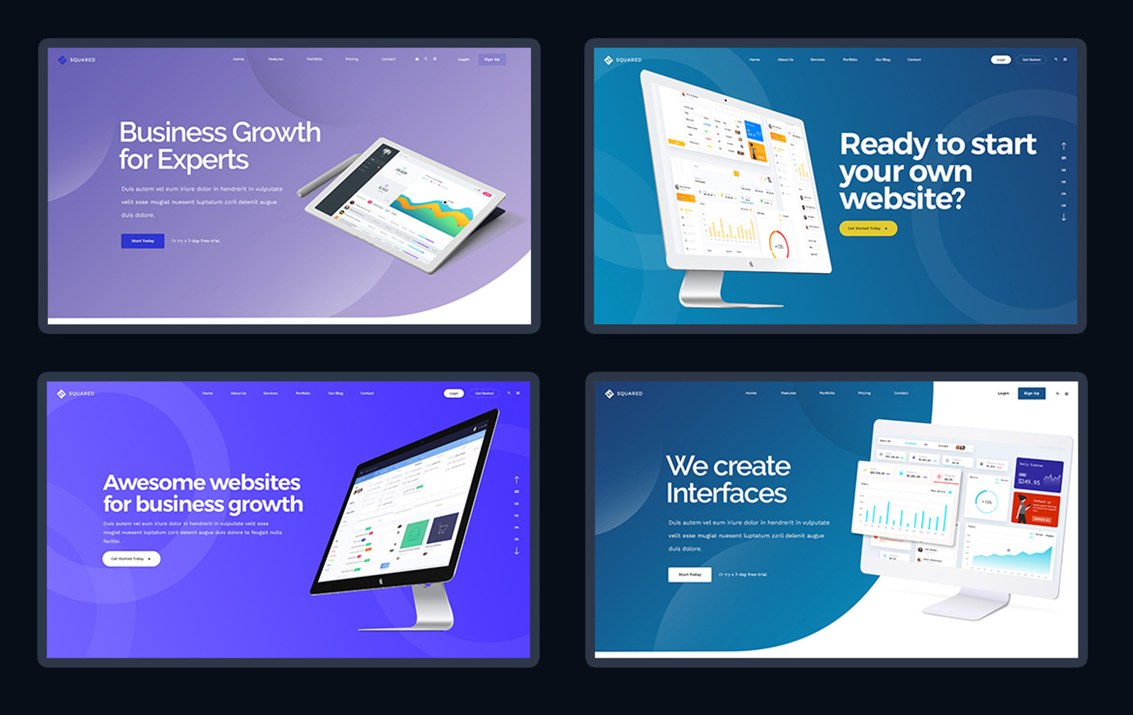 40 Website Presentation Headers PSD Template