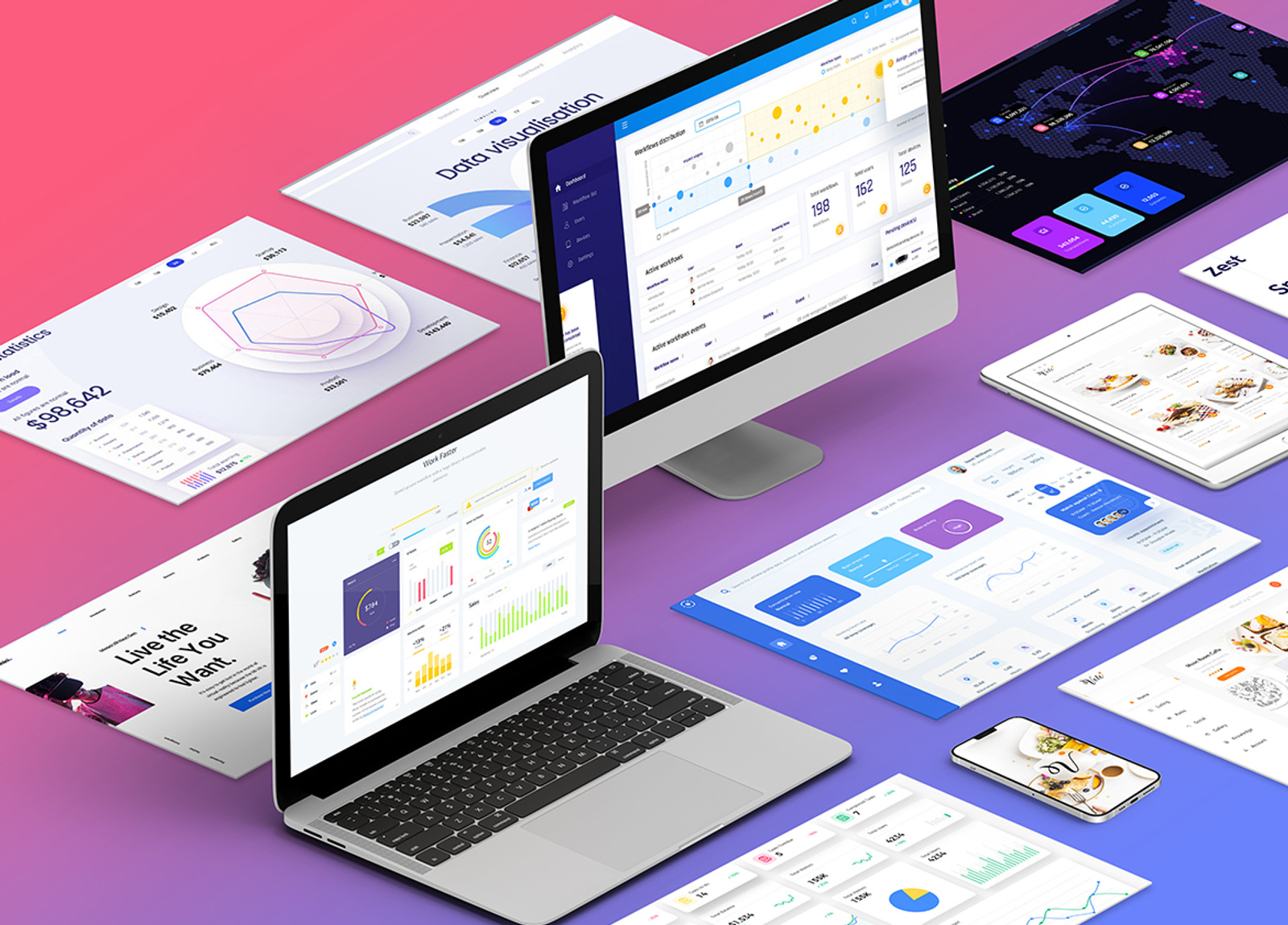 Isometric Website Screens 5.0 product mockup
