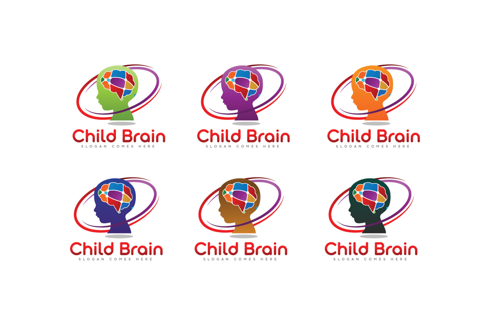 Child Brain Logo Template #123259 - TemplateMonster