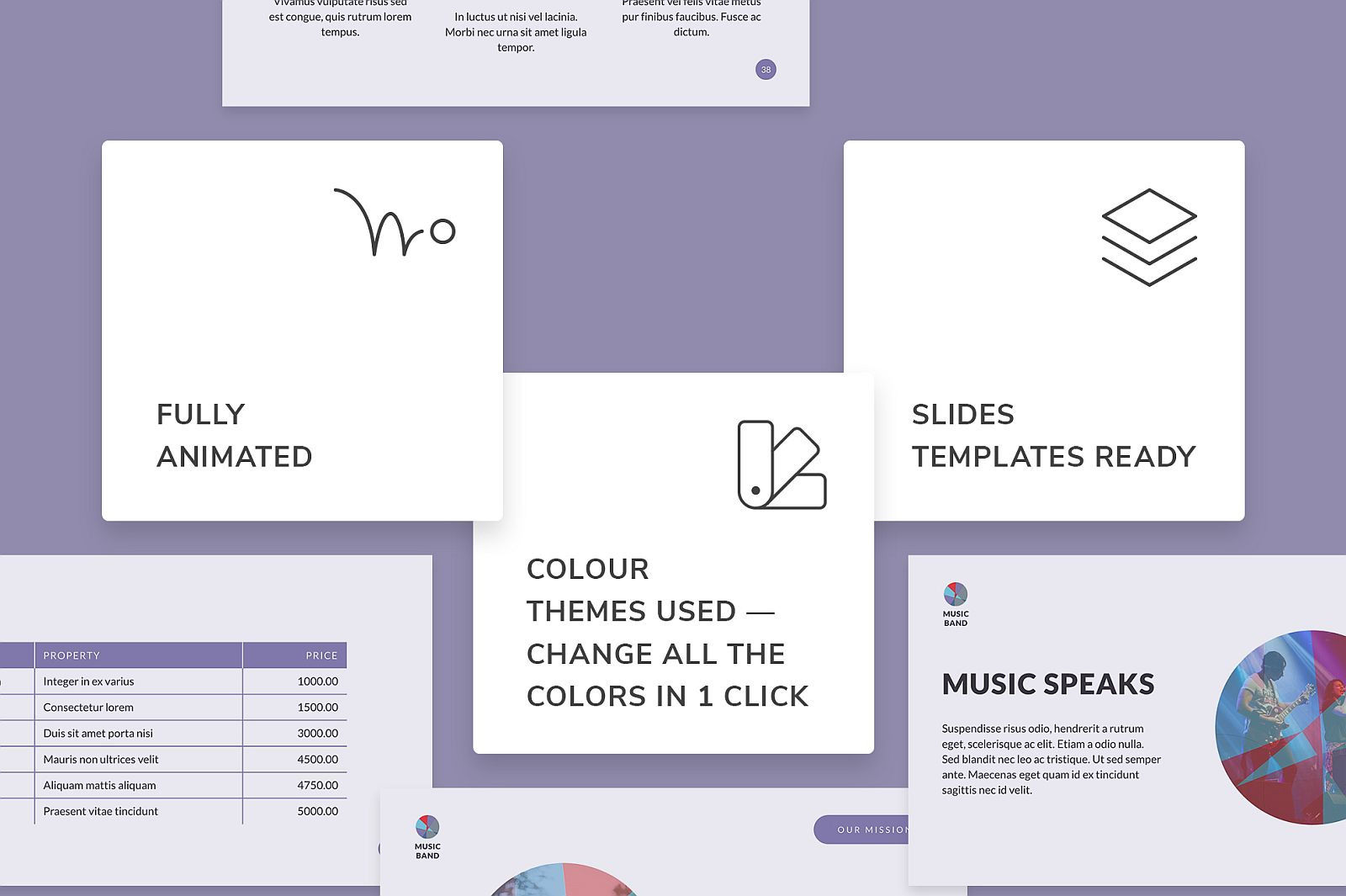 Music Band Presentation PowerPoint template - TemplateMonster
