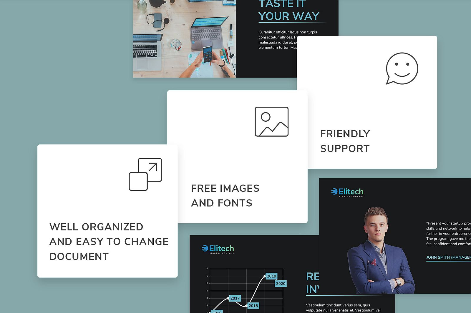 Tech Startup Presentation PowerPoint template