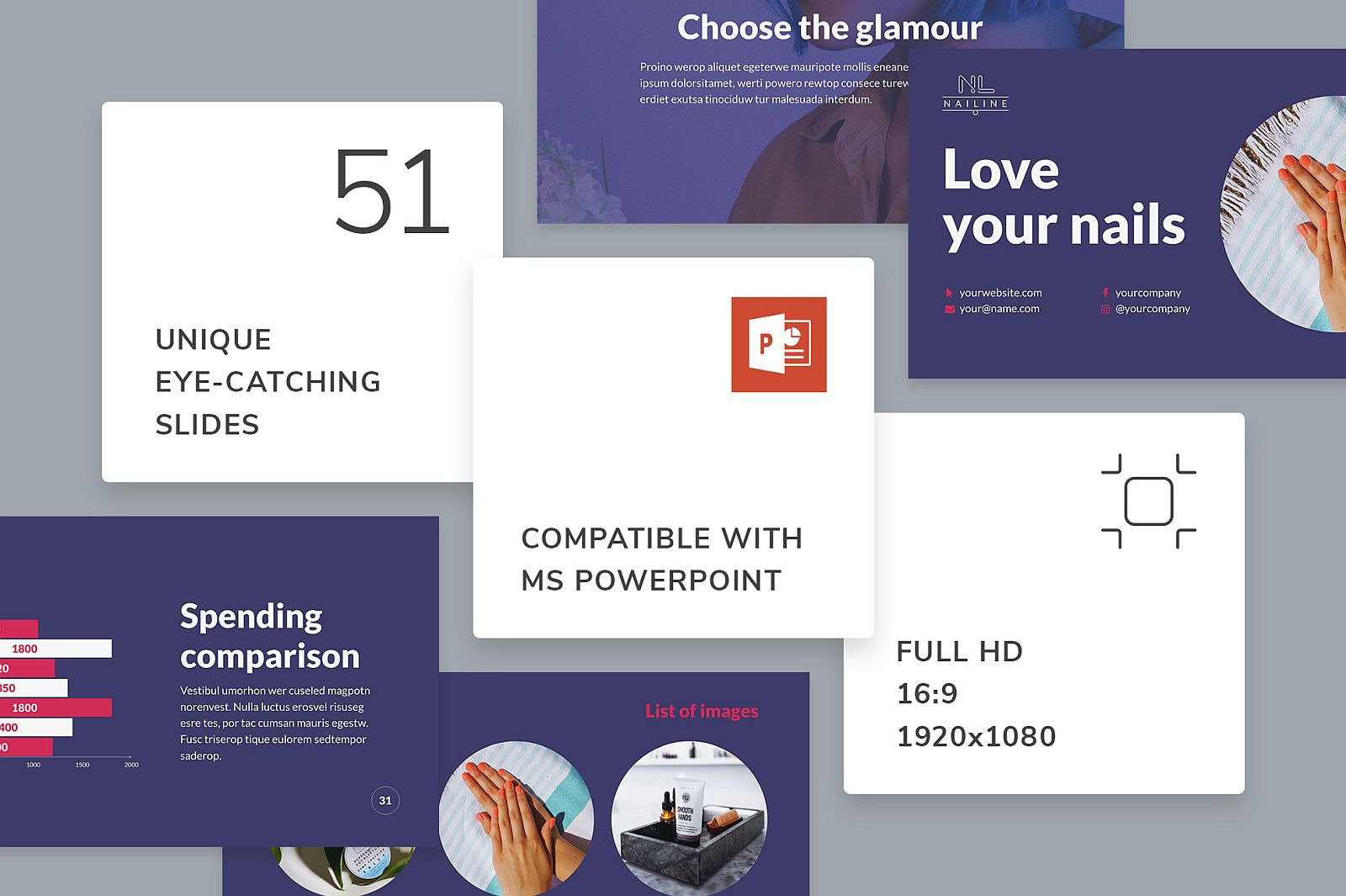 Nail Studio Presentation PowerPoint template