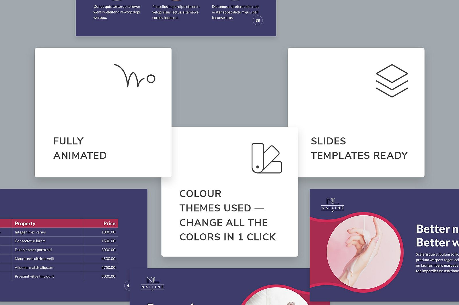 Nail Studio Presentation PowerPoint template