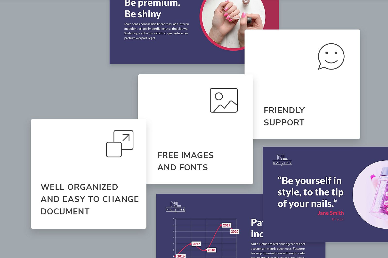 Nail Studio Presentation PowerPoint template