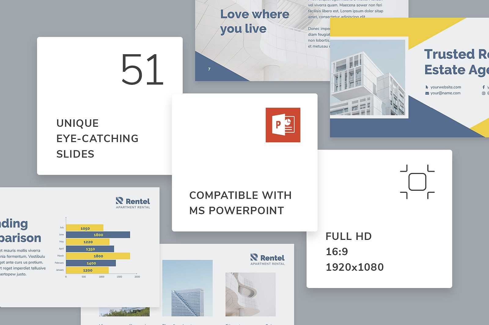 Apartment Rental Presentation PowerPoint template