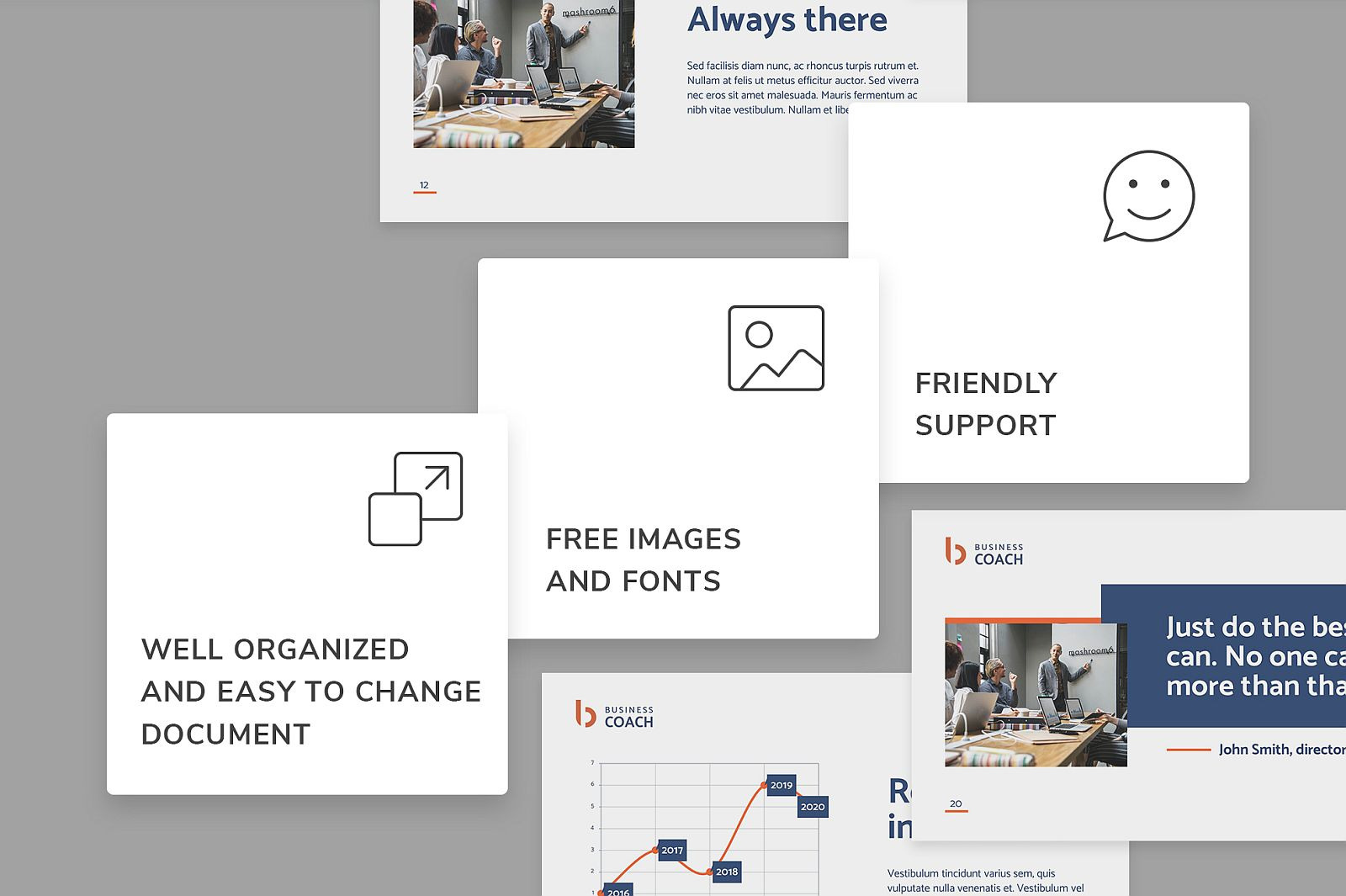 Business Coach Presentation PowerPoint template