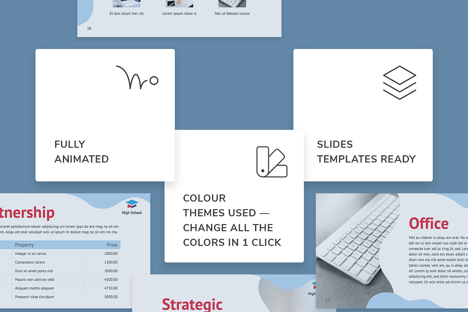 Online Courses Presentation PowerPoint template