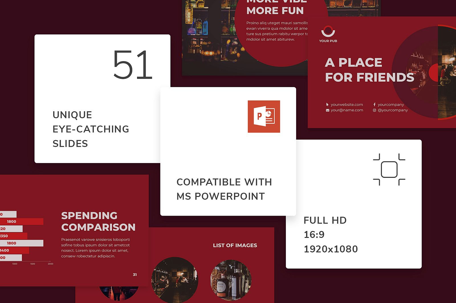 Pub Presentation Powerpoint Template Templatemonster
