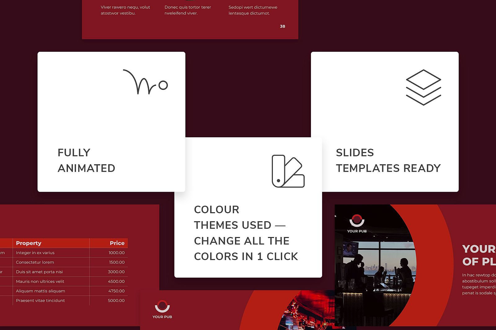 Pub Presentation PowerPoint template - TemplateMonster