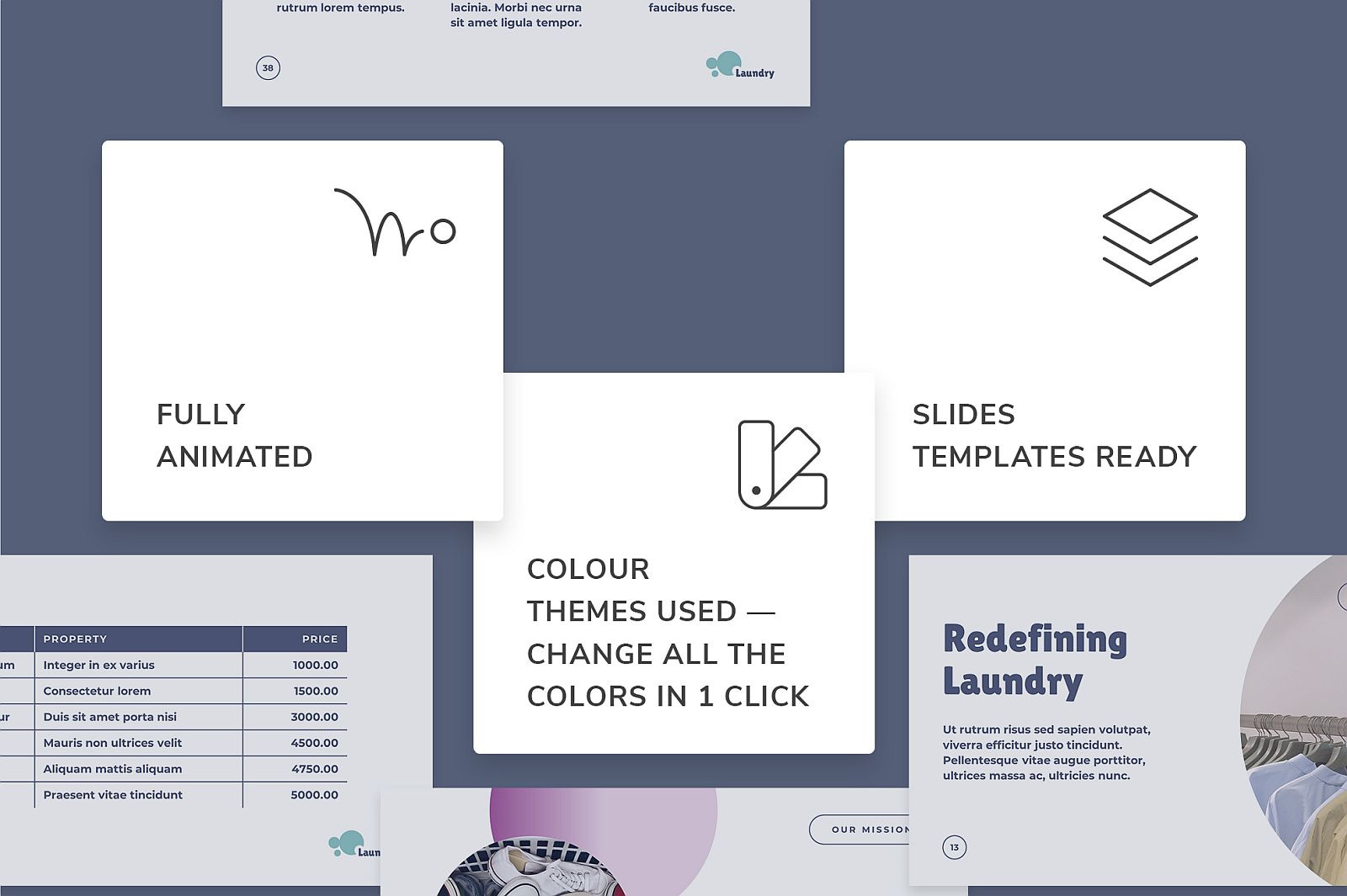 Laundry Presentation PowerPoint template - TemplateMonster