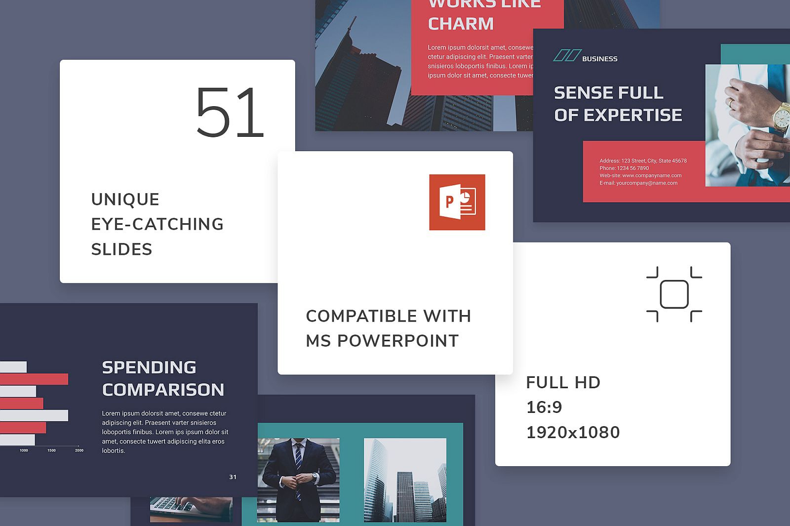 Business Consultant Presentation Powerpoint Template