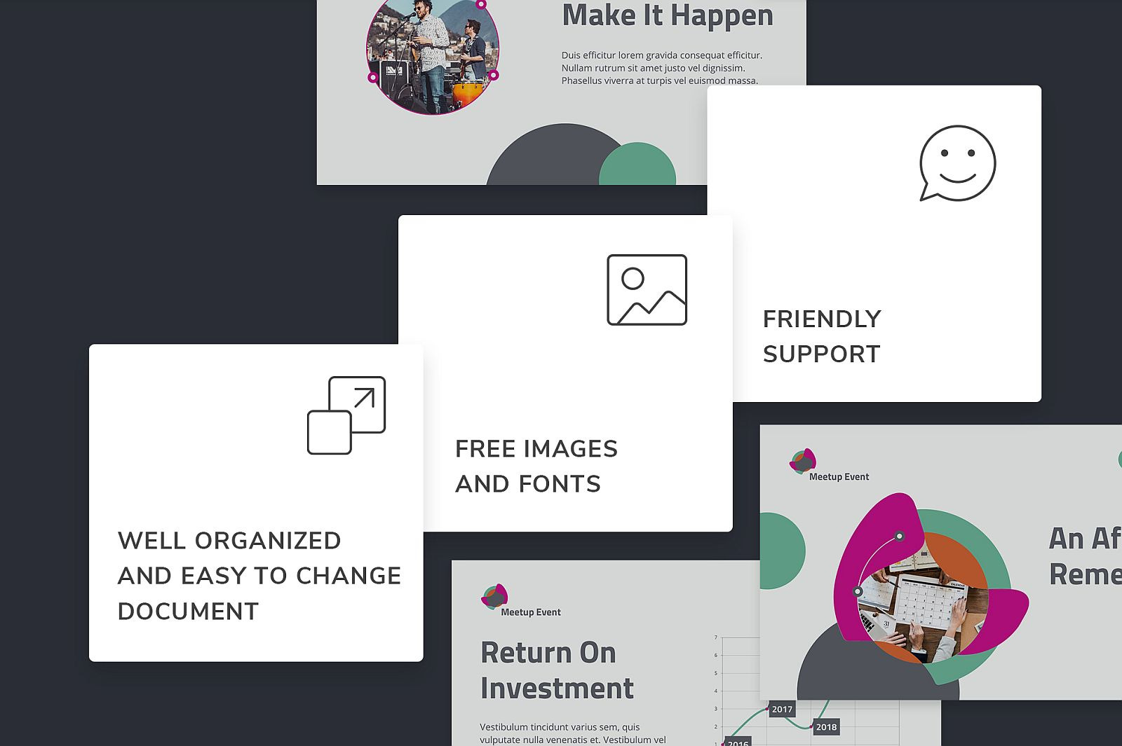 Meetup Event Presentation PowerPoint template