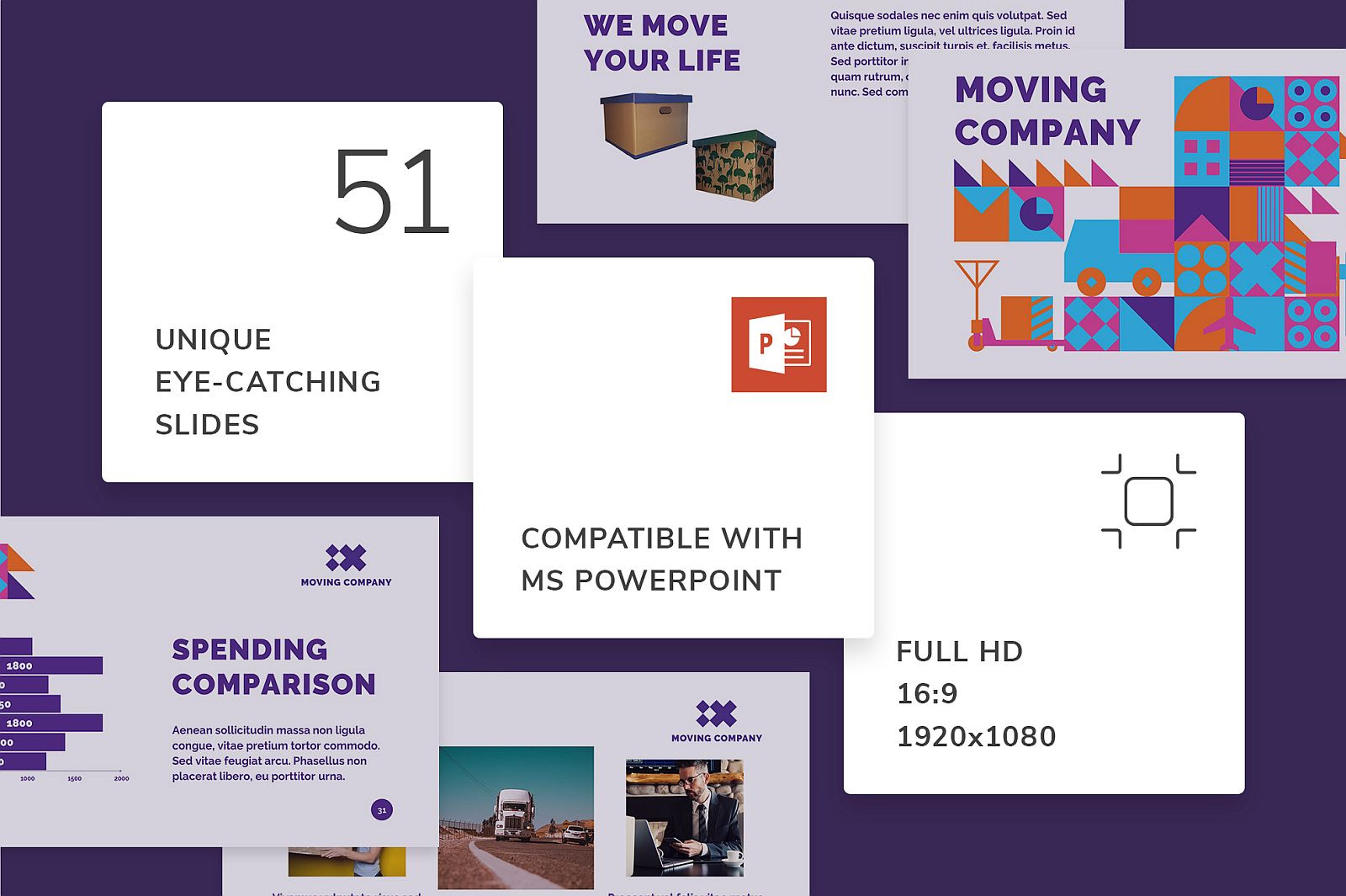 Moving Company Presentation PowerPoint template