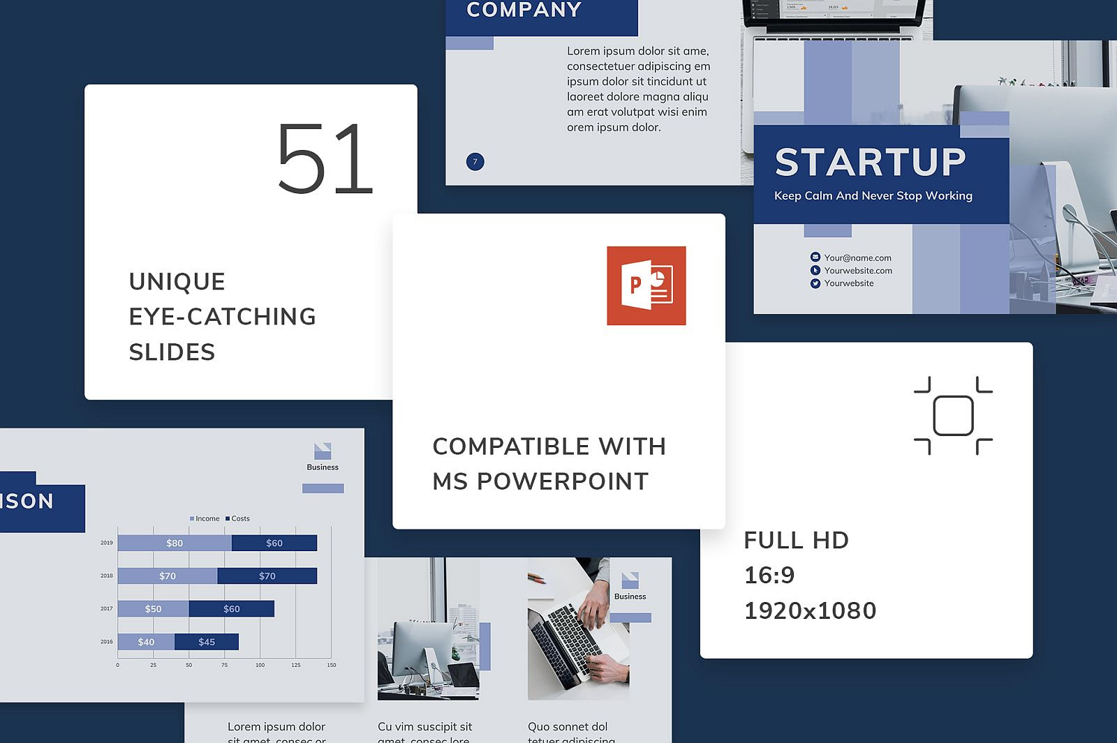 Startup Presentation PowerPoint template - TemplateMonster