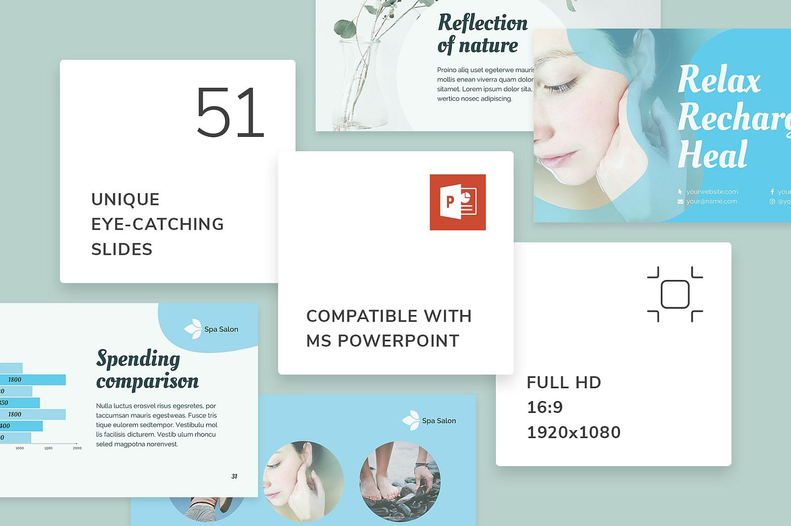 Spa Salon Presentation PowerPoint template - TemplateMonster