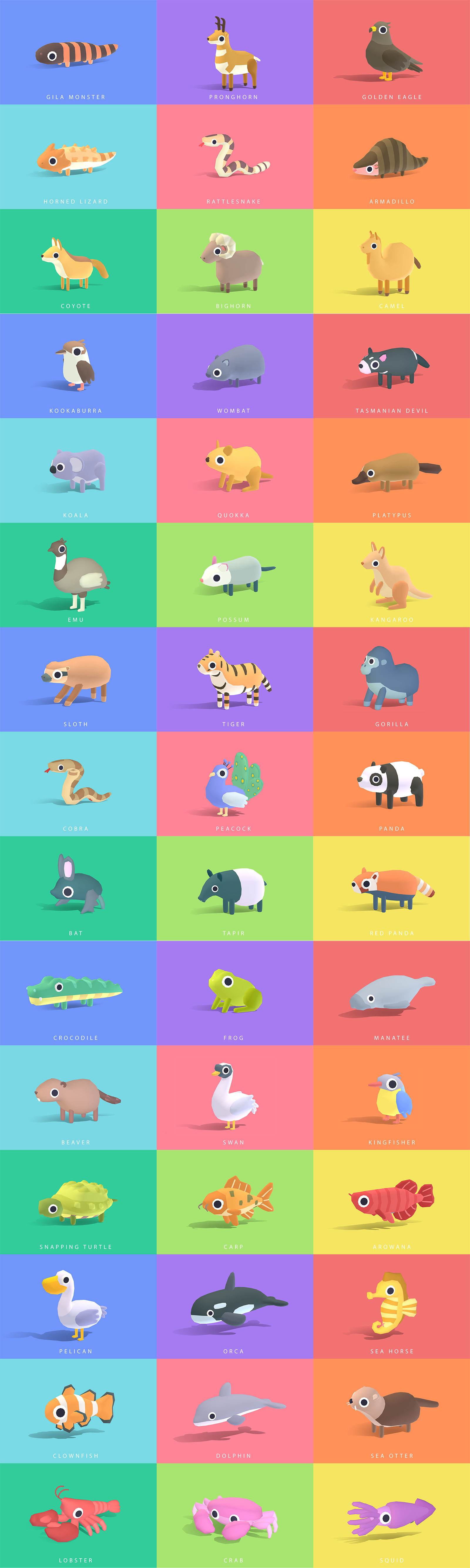 Quirky Series - Animals Mega Pack Vol.2 3D Model