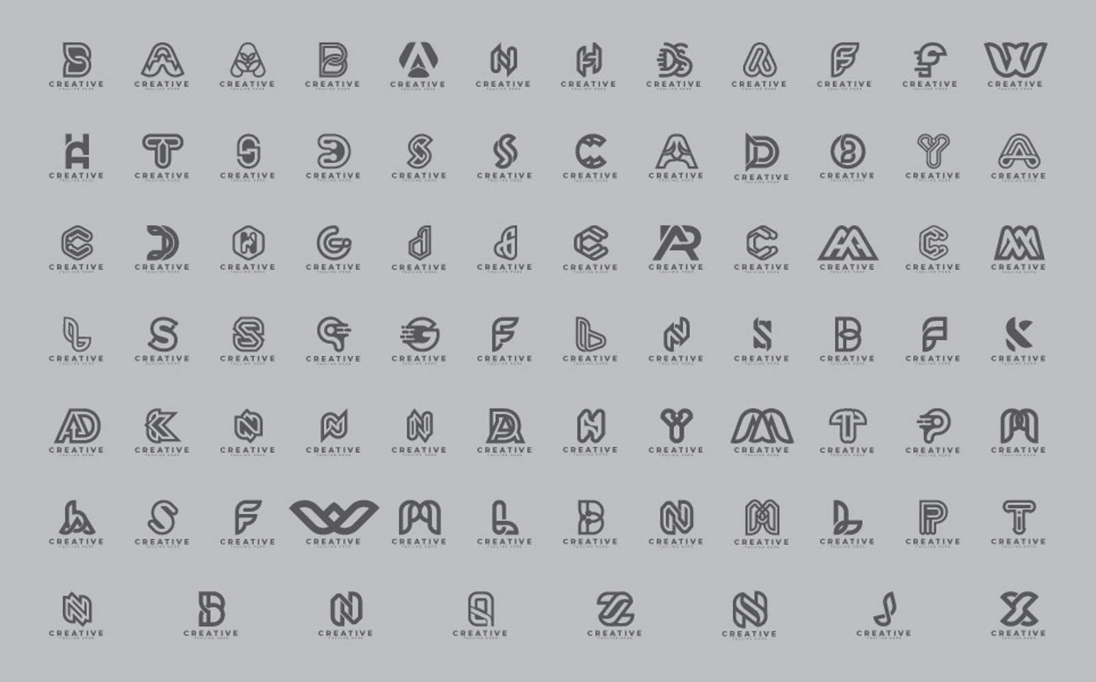 80 Letter Mark Design Logo Template - TemplateMonster
