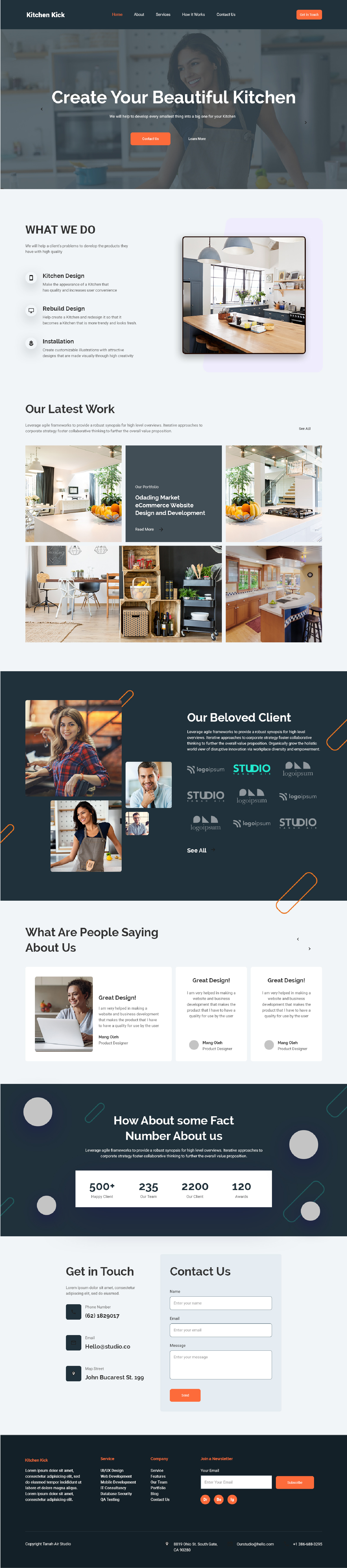 Kitchen Kick - Modern Kitchen UI Template Kit
