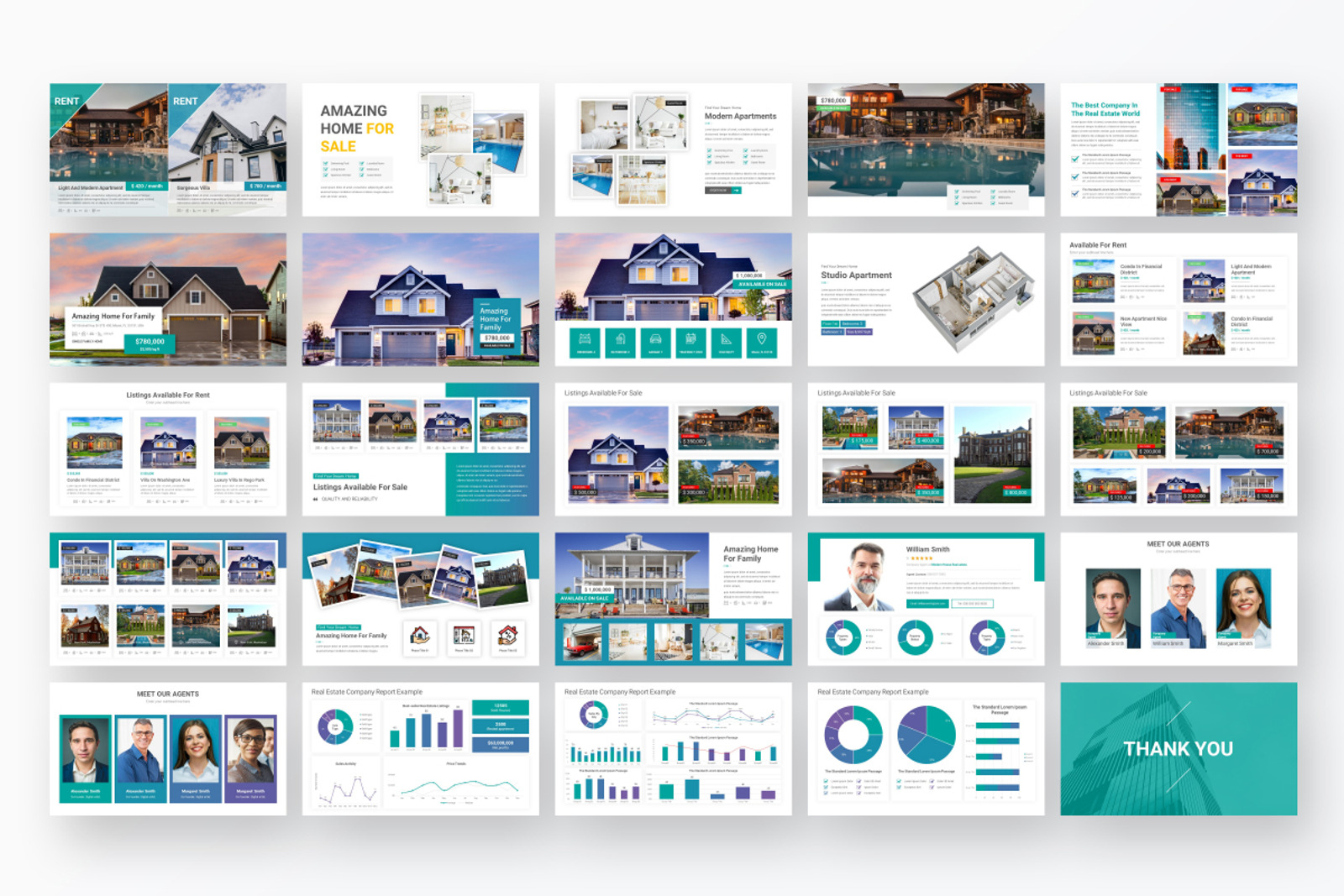 Real Estate PowerPoint Presentation Template Design