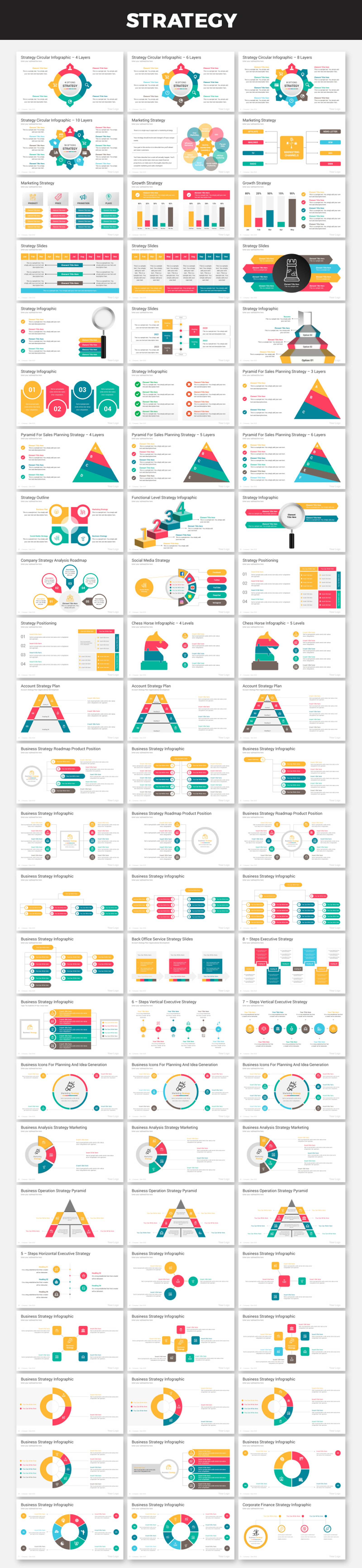 PowerPoint Infographics Golden Templates Bundle