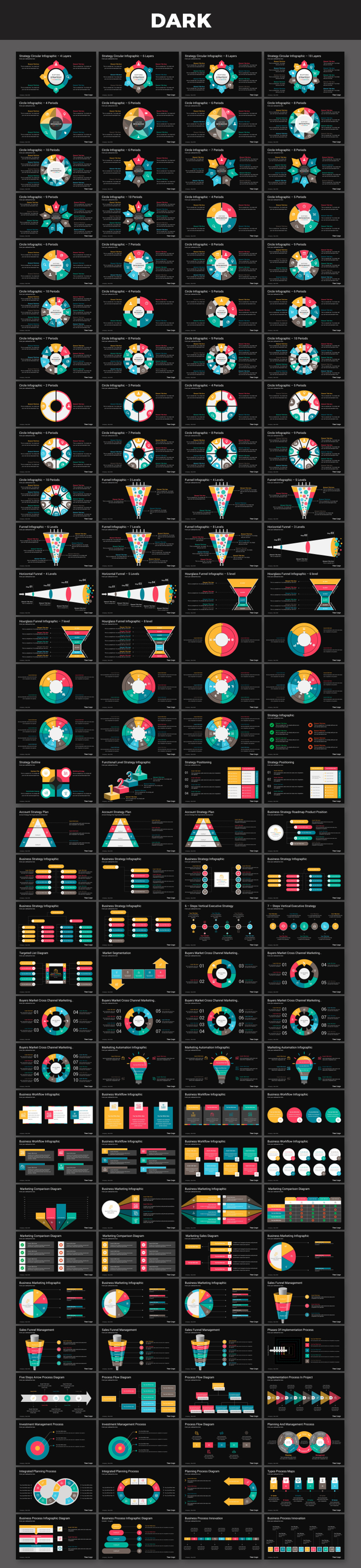 PowerPoint Infographics Golden Templates Bundle