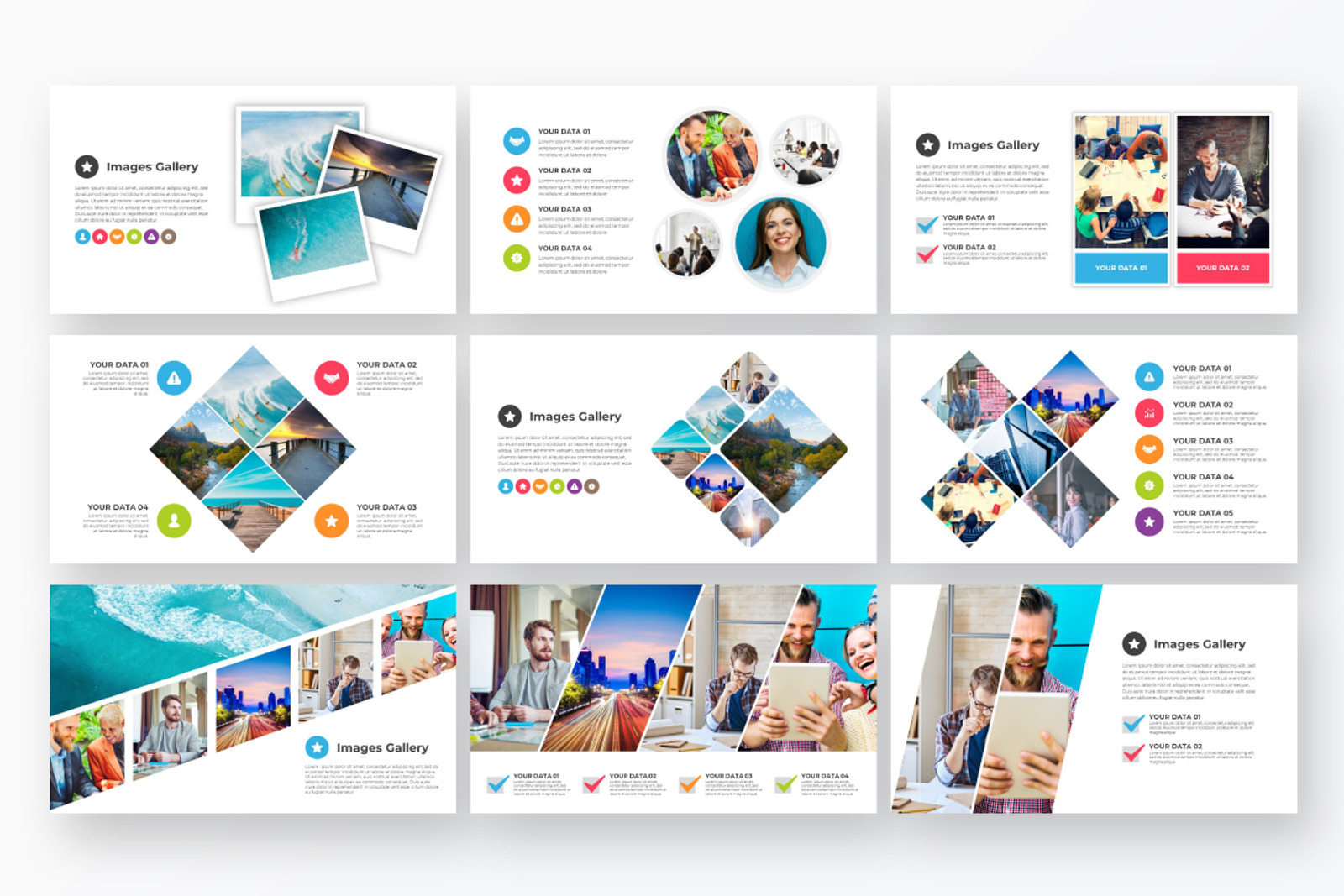 Gallery PowerPoint Presentation Template - TemplateMonster