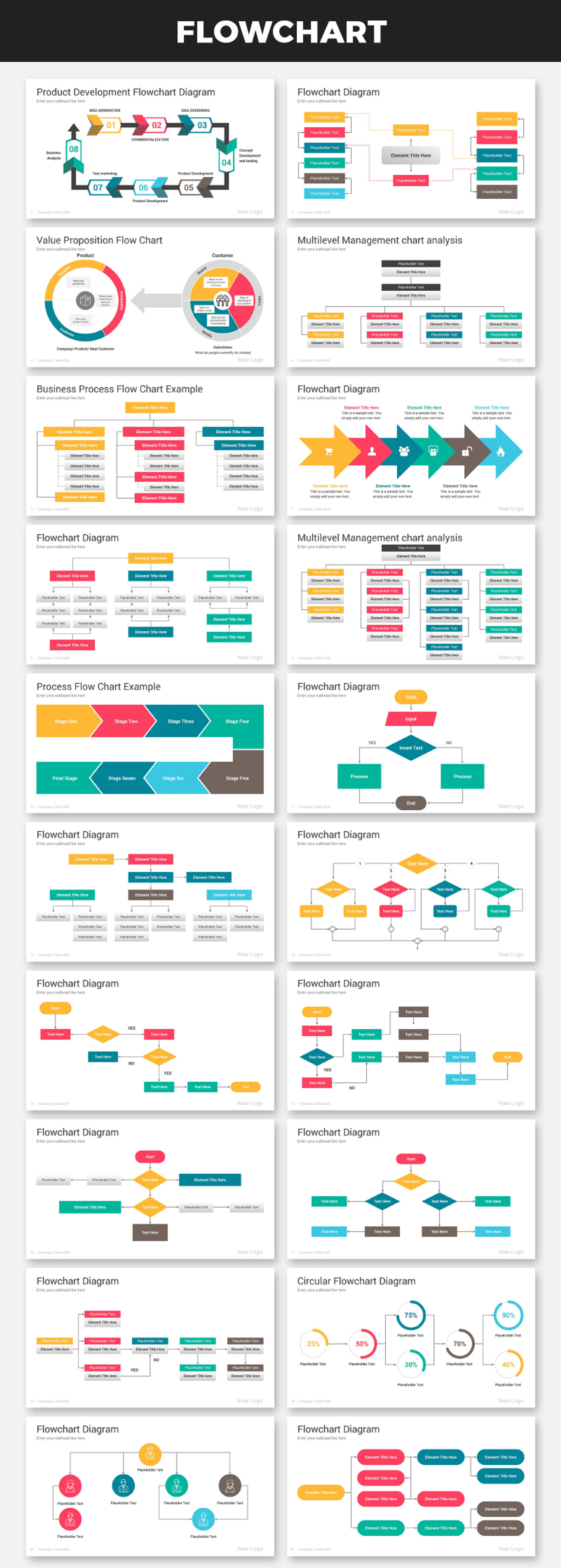 PowerPoint Infographics Golden Templates Bundle