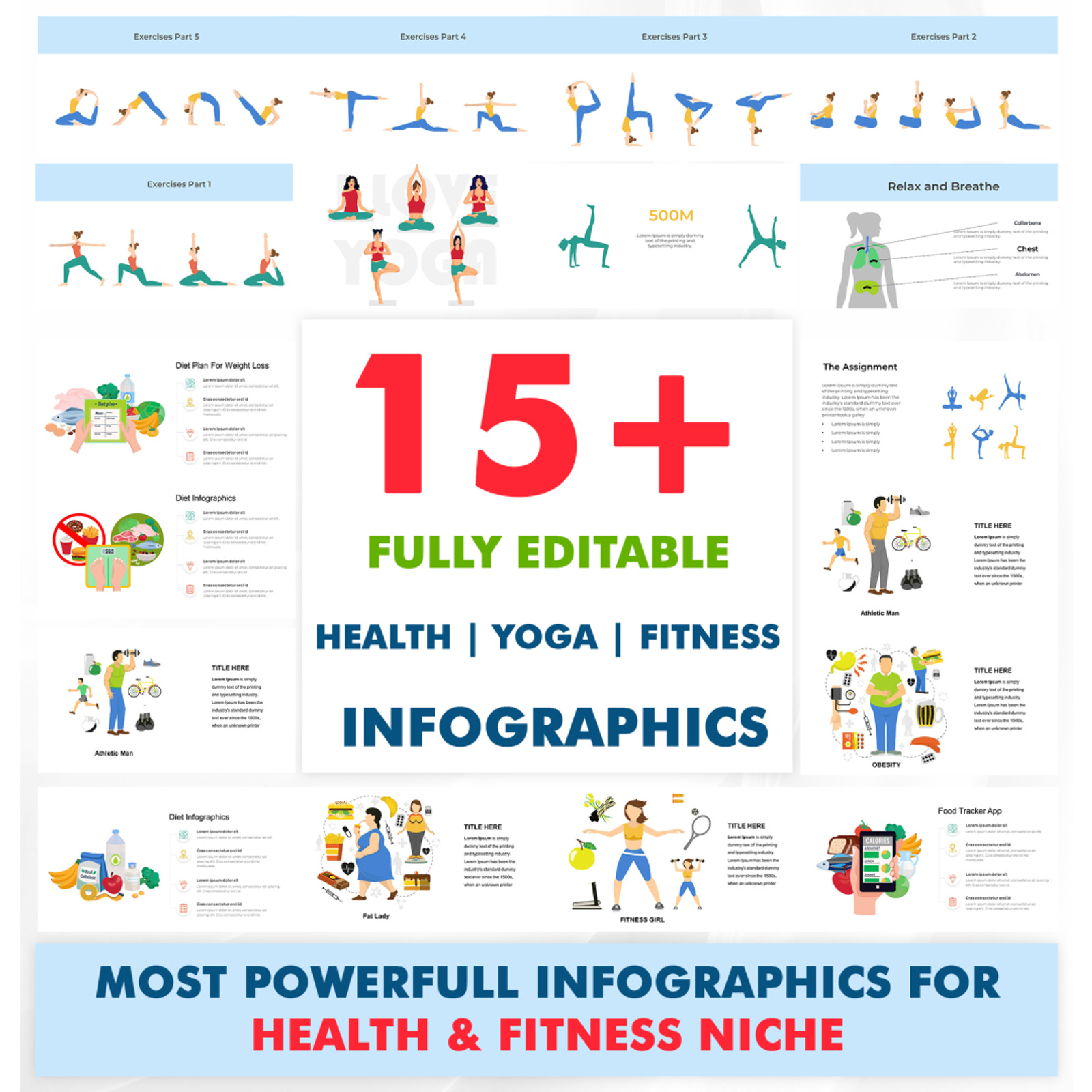 15+ Fully Editable Health & Yoga Powerpoint Presentation Infographics ...