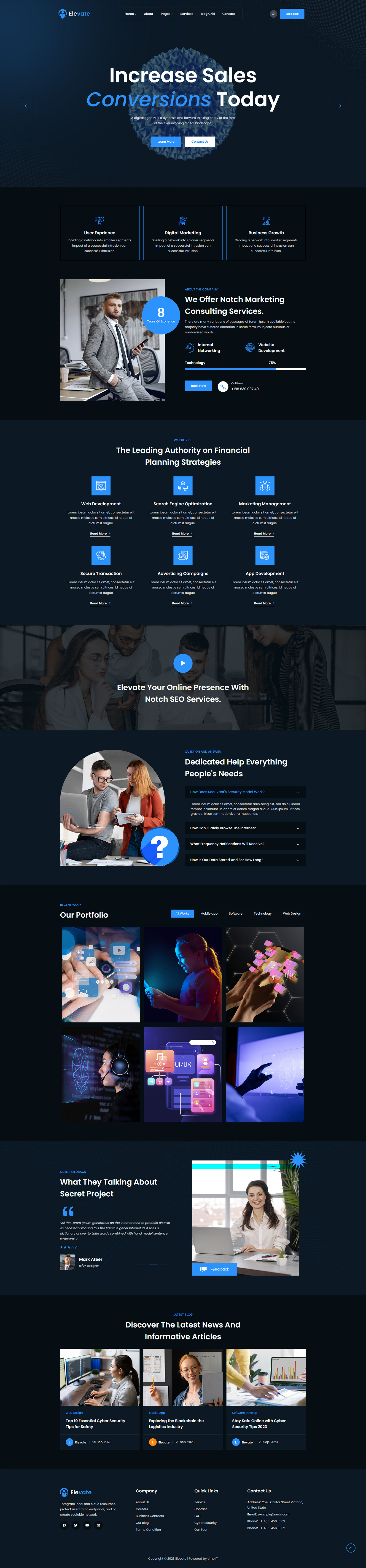 Elevate - Digital Agency WordPress Theme - TemplateMonster