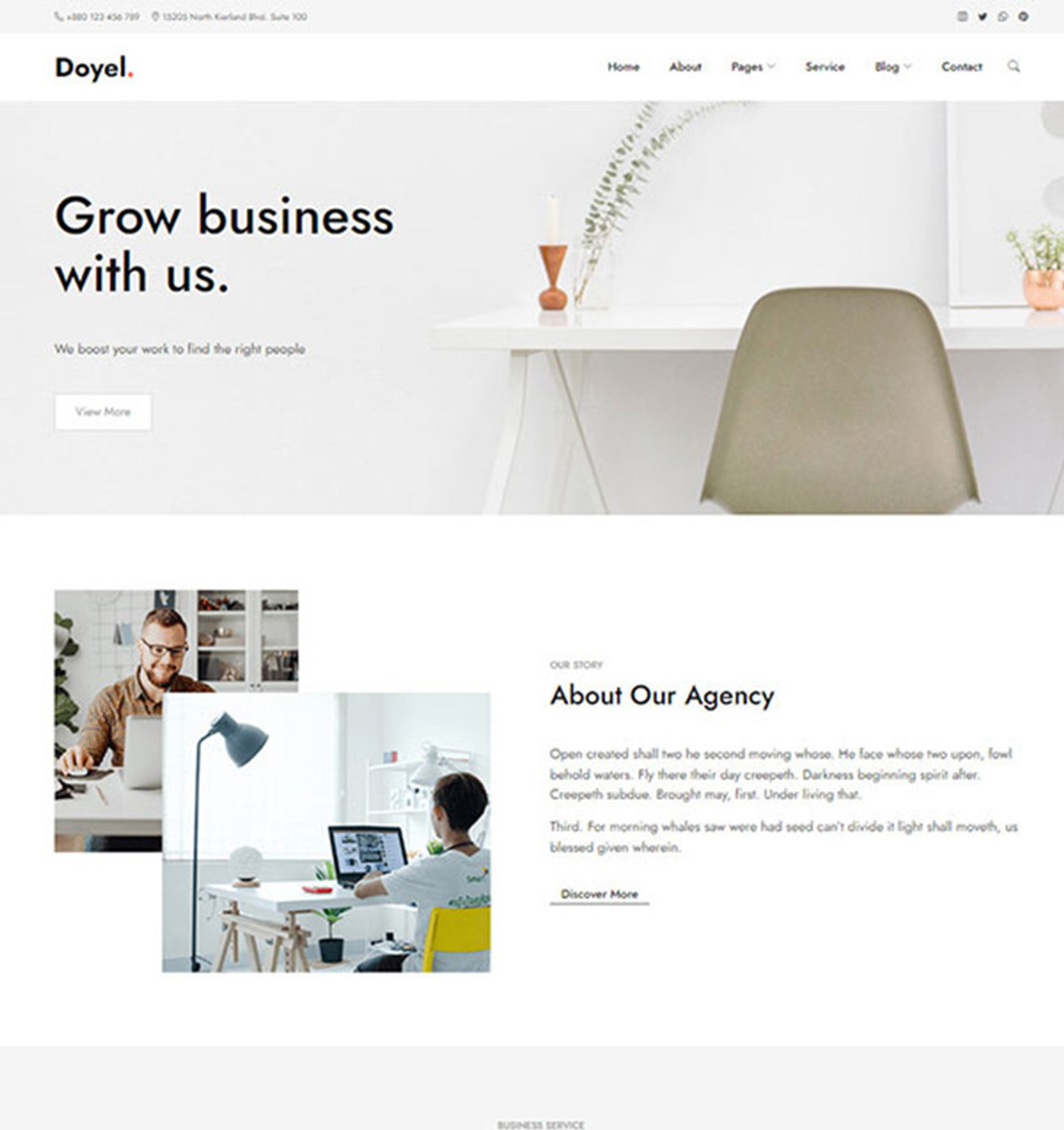 Doyel - Corporate Minimal HTML5 Template - TemplateMonster