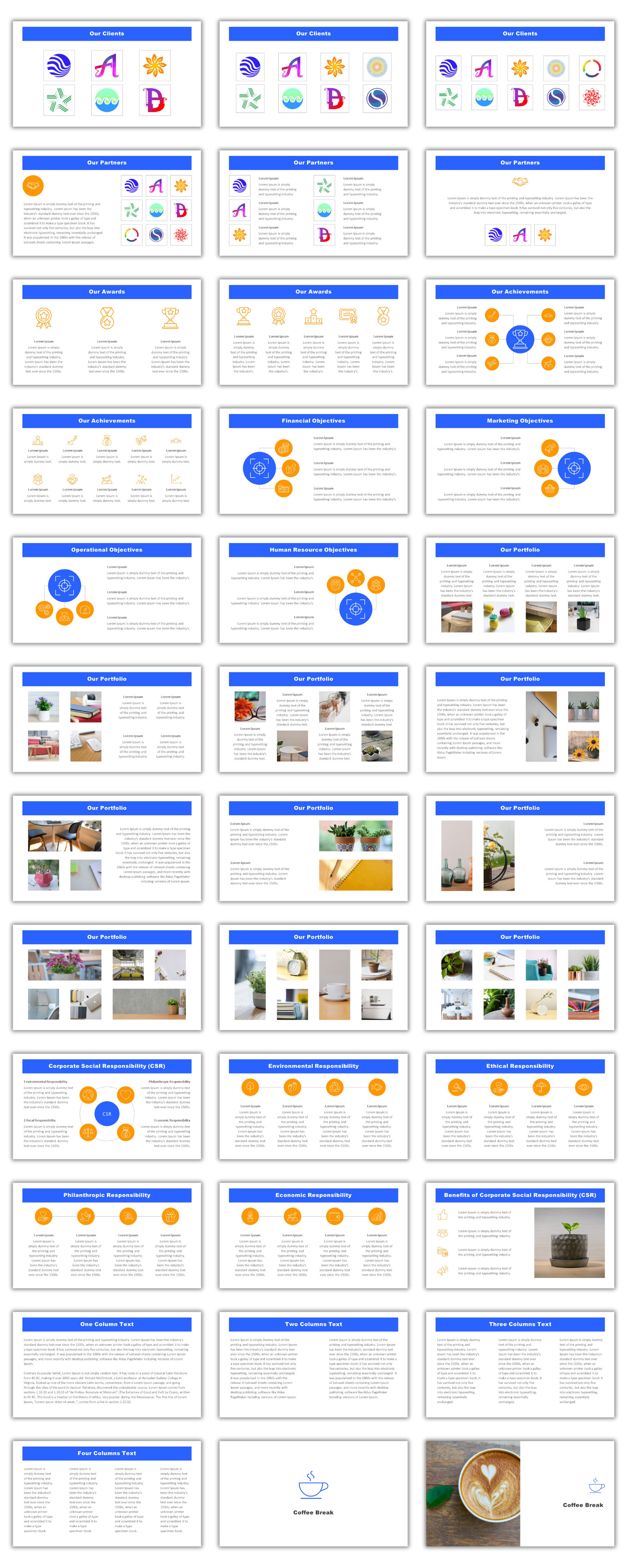 Comprehensive Business Presentation Template