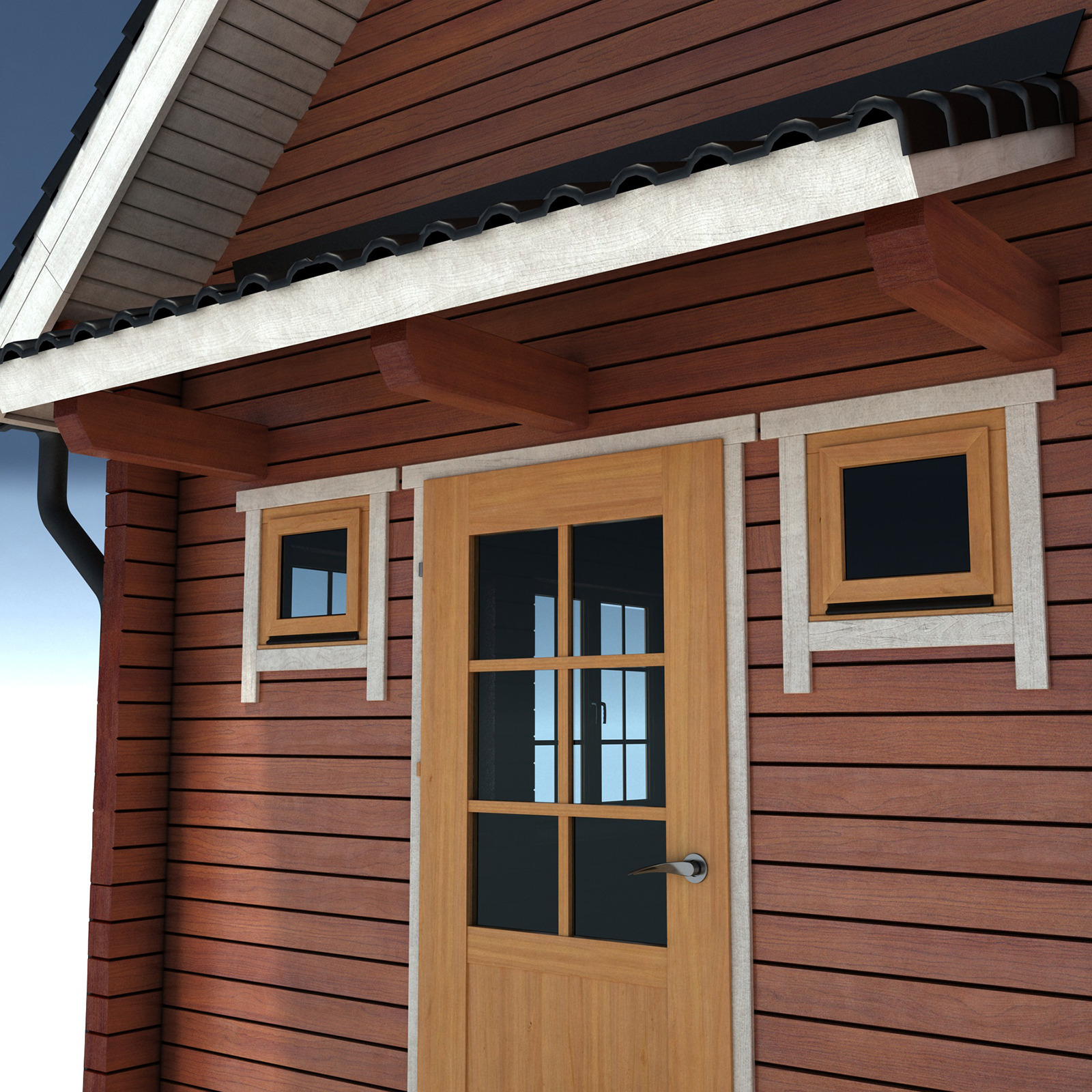 Wooden House High Poly 3d Model #185926 - TemplateMonster