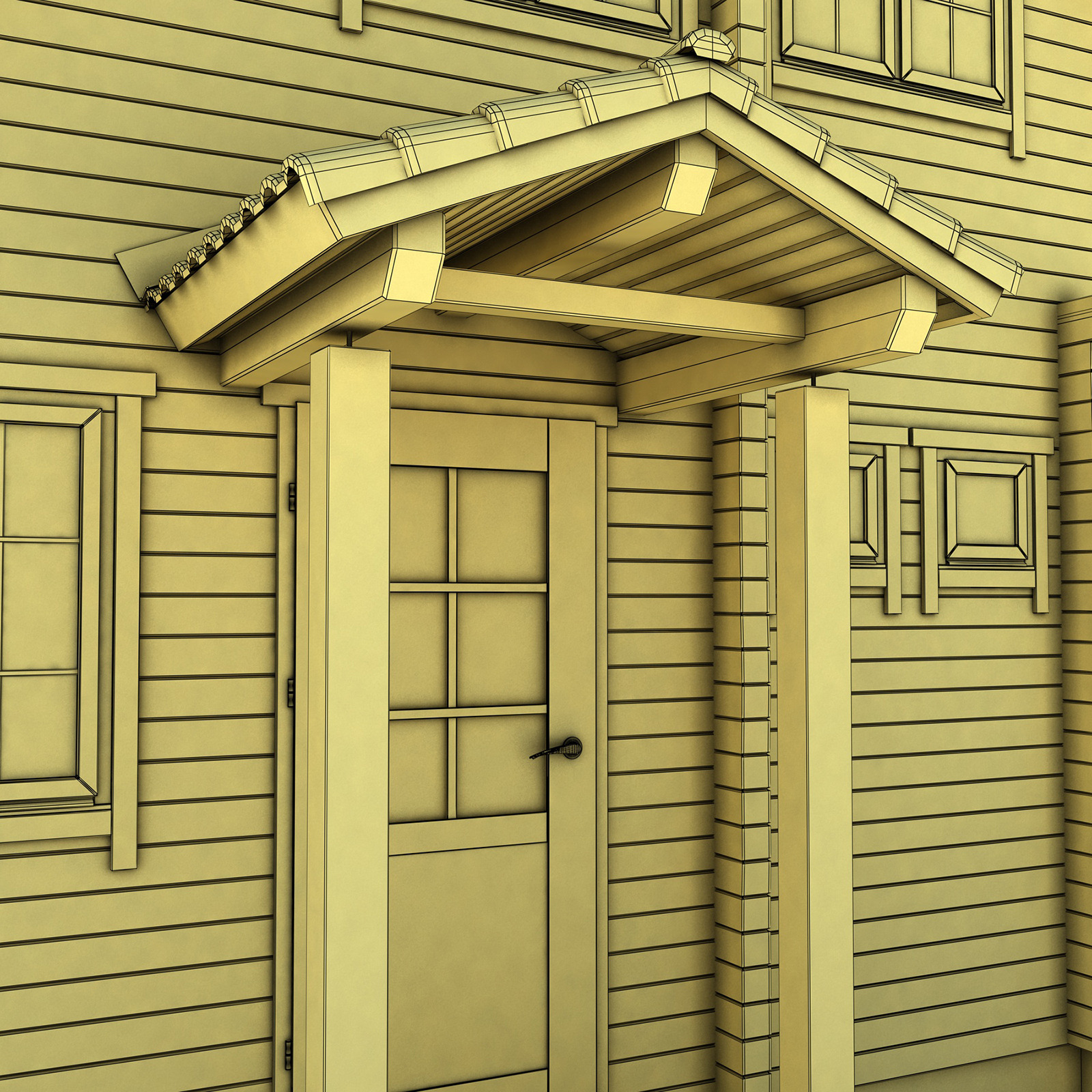 Wooden House High Poly 3d Model #185926 - TemplateMonster