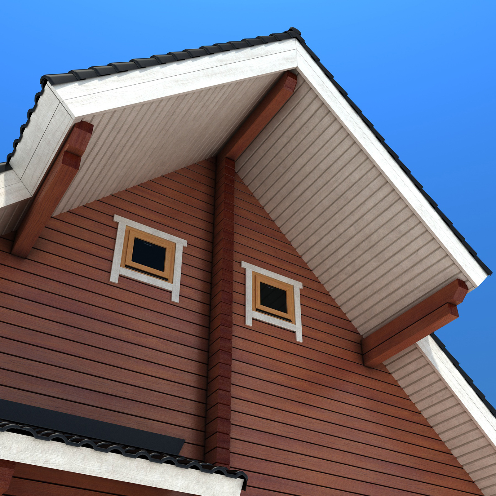 Wooden House High Poly 3d Model #185926 - TemplateMonster