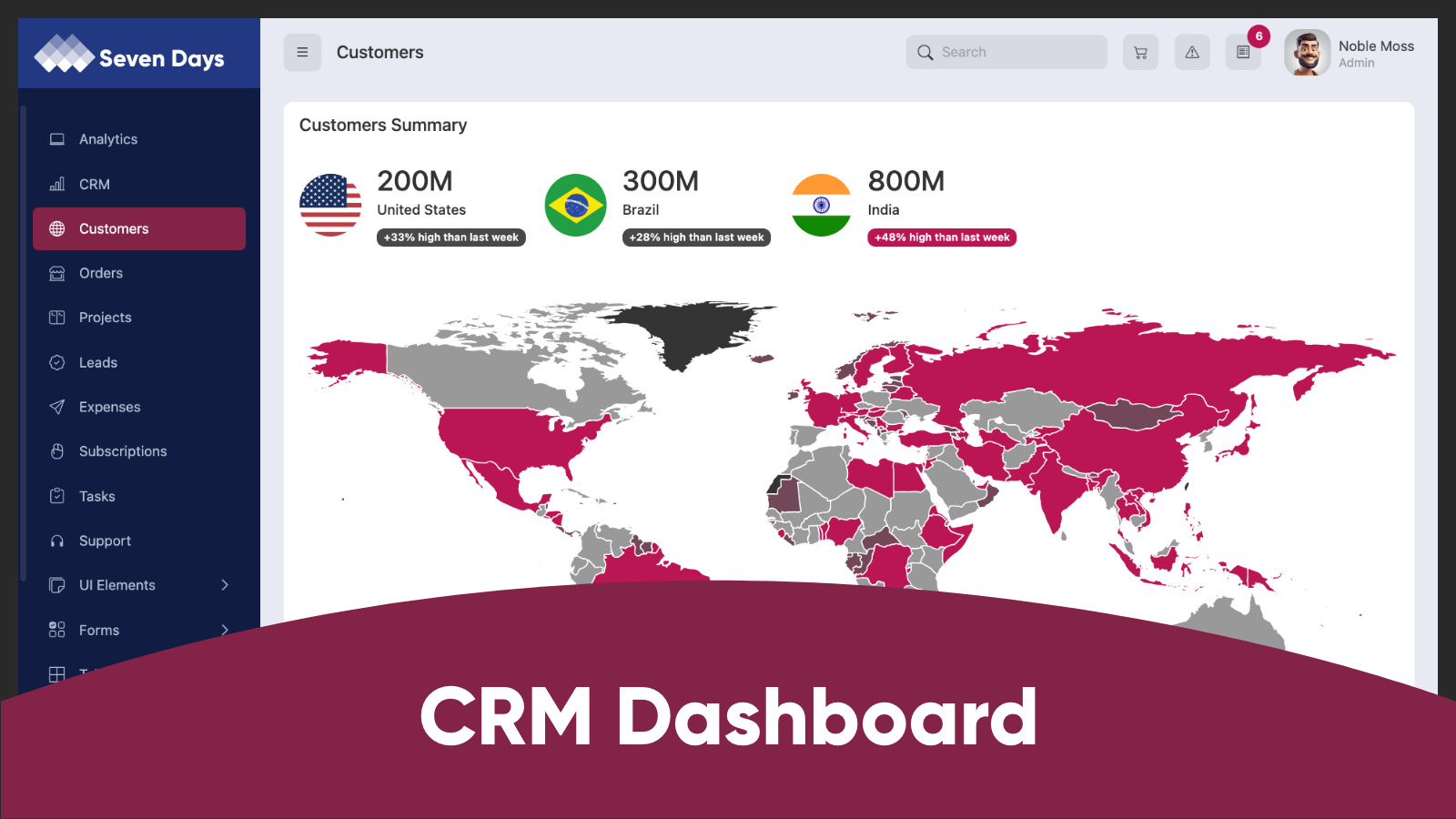 Seven - Bootstrap Admin Template #382829 - TemplateMonster