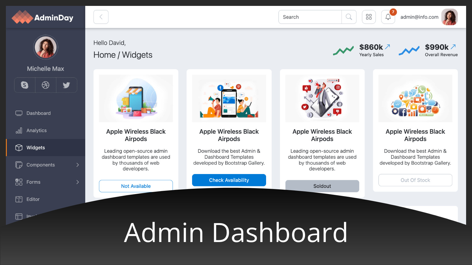 Admin Day - Bootstrap Admin Template - TemplateMonster