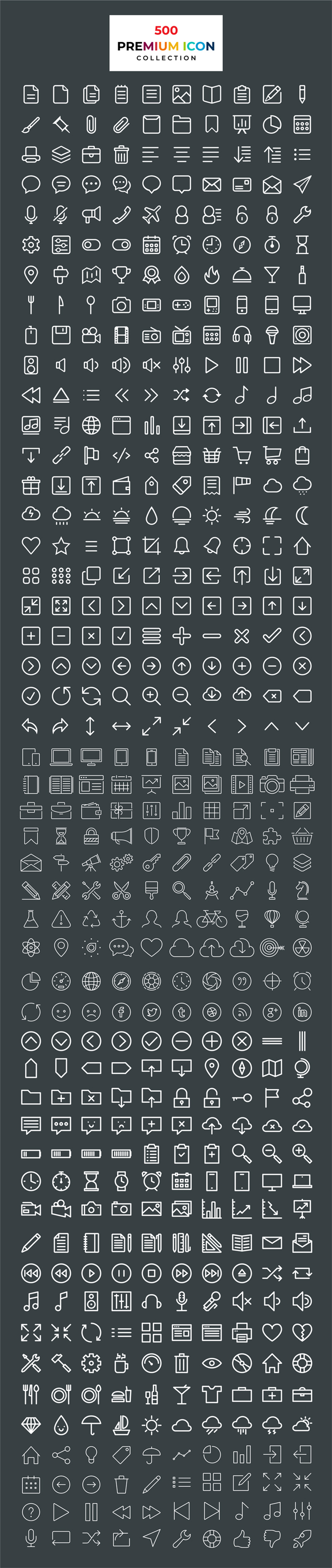 Premium Line Iconset Collection #187374 - TemplateMonster