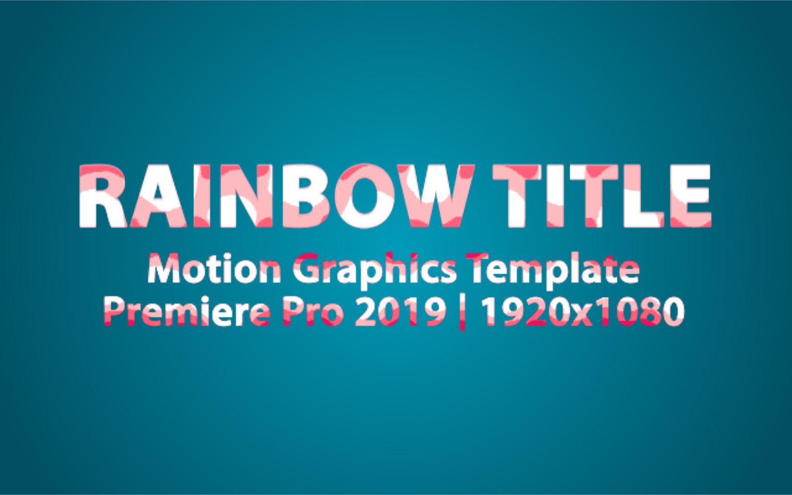 Rainbow Titles Motion Graphics Template - TemplateMonster